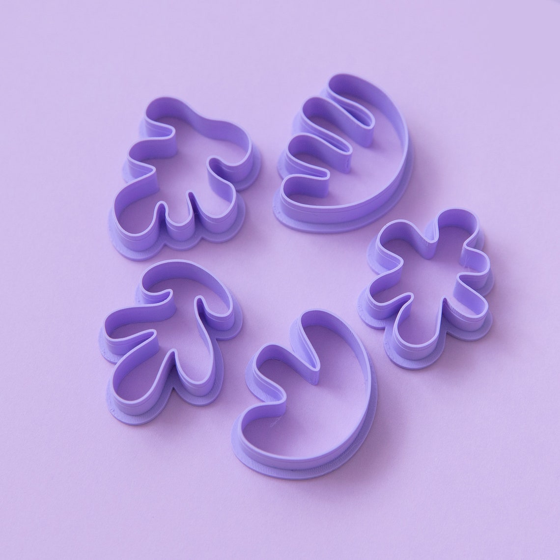 Organic Blob Polymer Clay Cutters Set 3d Printed Cookie - Etsy