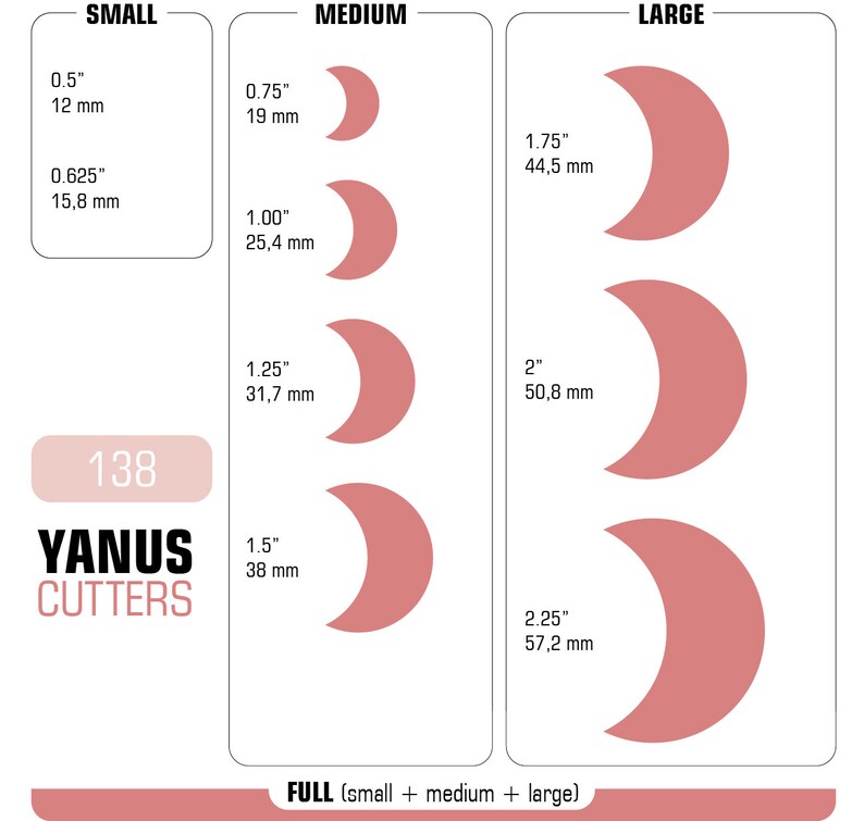 Moon Polymer Clay Cutters Set 3d Printed Cookie Cutters - Etsy