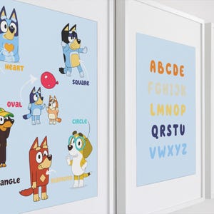 BLUEY Early Learning Posters - Etsy