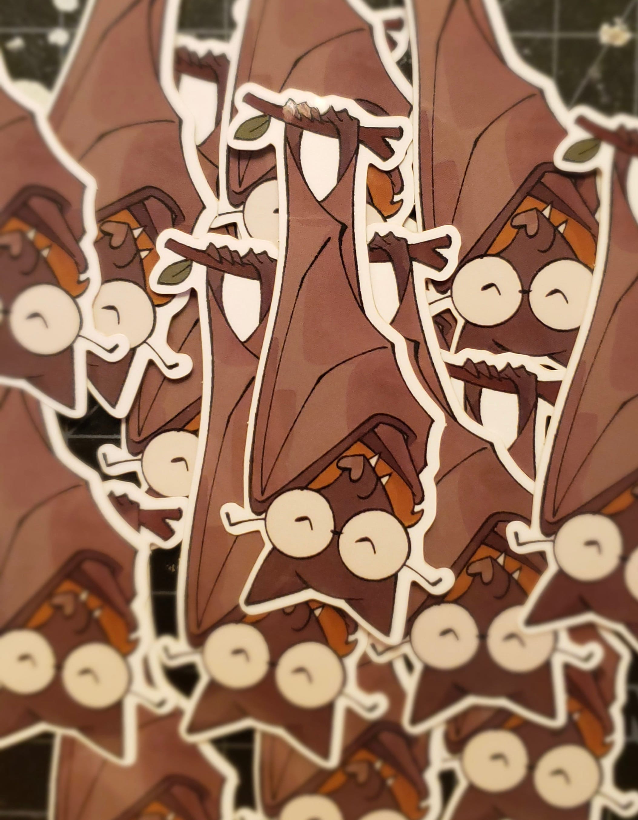 Bat With Glasses Vinyl Sticker - Etsy