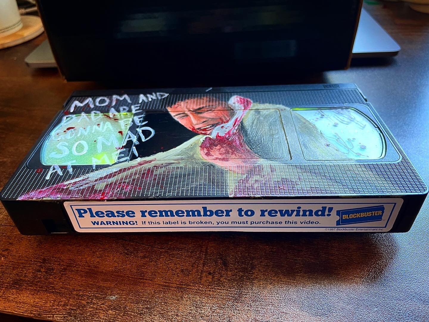 Custom Hand Painted VHS Lamp Up-cycled Tape Horror - Etsy