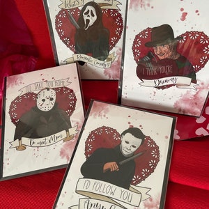 Horror Valentine Spooky Card Artwork Hand Drawn Art Print - Etsy