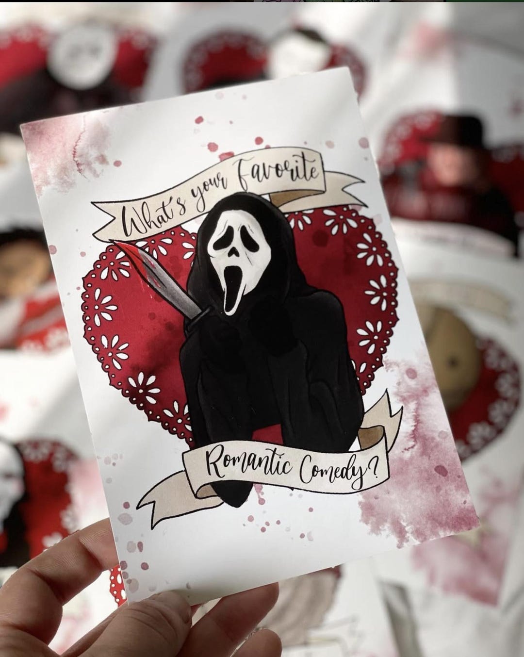 What's Your Favorite Rom-com Horror Valentine Valloween Spooky Card ...