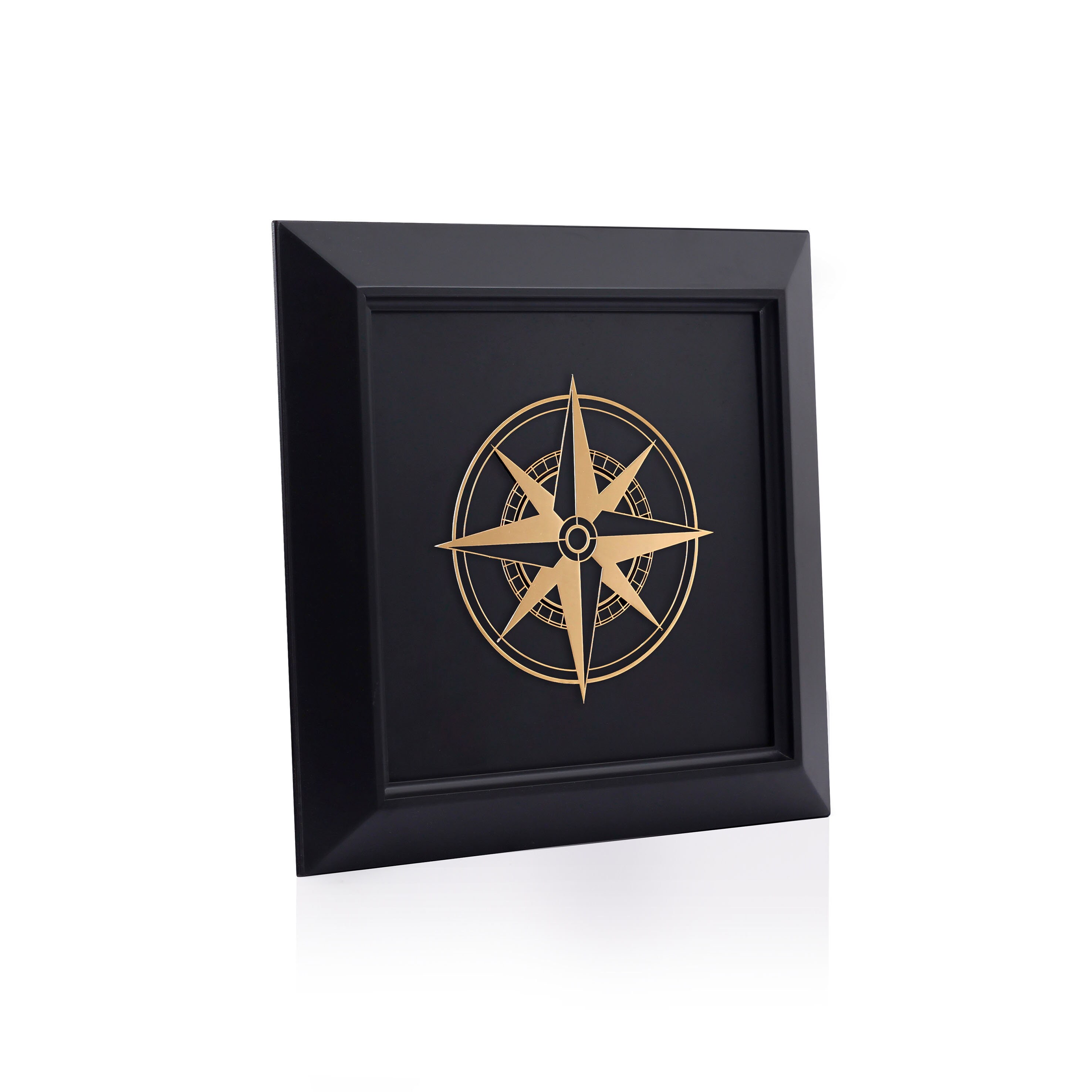 Compass Themed Wooden Painting, Wall Decoration Handmade Frame Gift ...