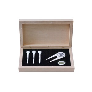 Wooden Box Golf Set With Marker, Tree, Golf Accessories Set for Real ...