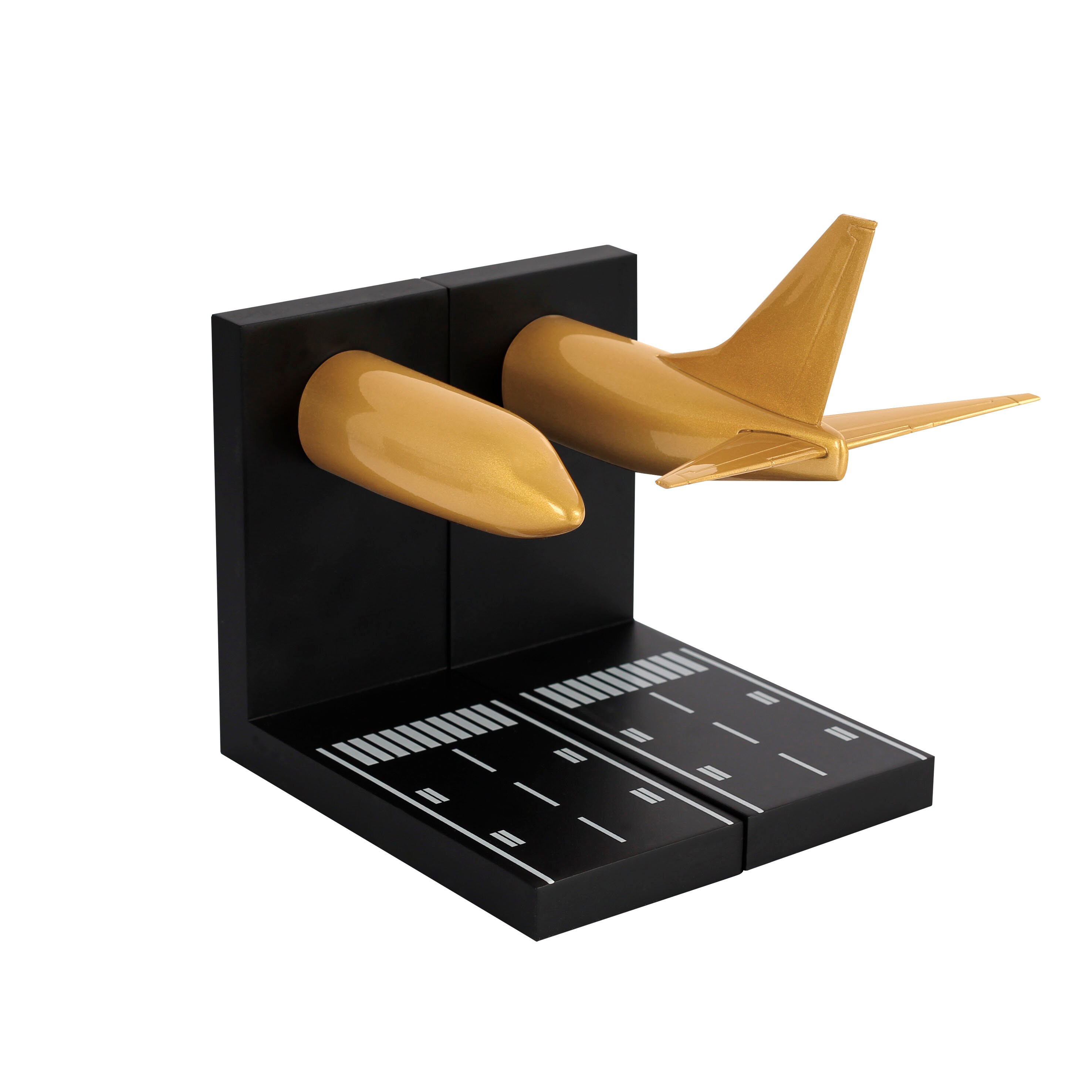 Boeing 737 Plane Model Book Support Golden Yellow 1/100 Scaled, Wooden ...
