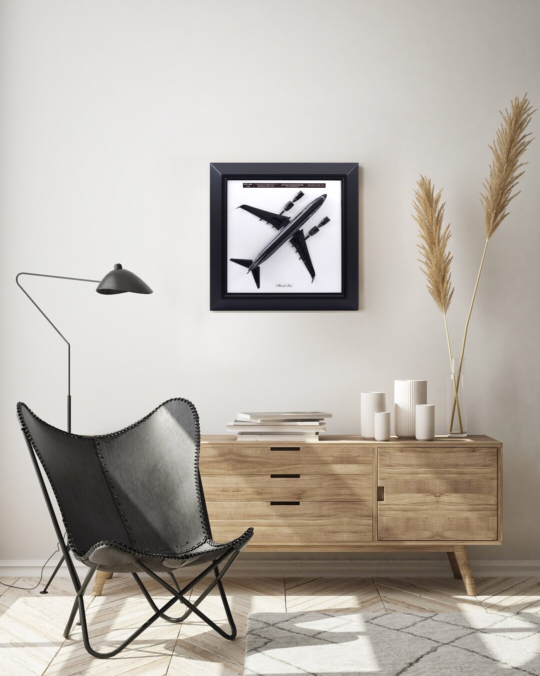 Boeing 737 Model Airplane Frame, 1/100 Scaled Airplane Wooden Frame ...