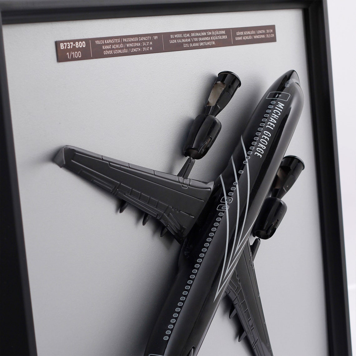 Boeing 737 Model Airplane Frame, 1/100 Scaled Airplane Wooden Frame ...