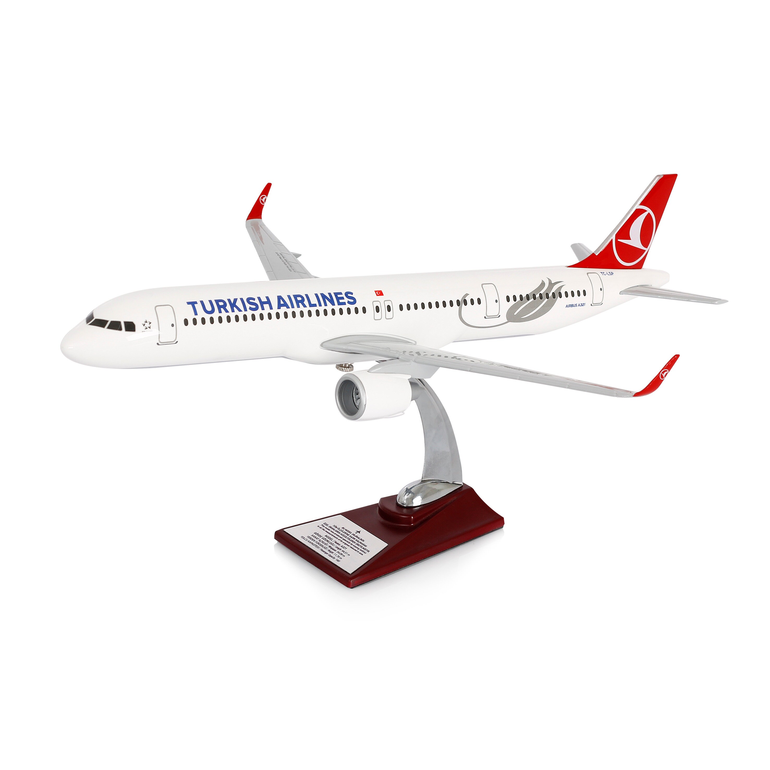 Zekupp Turkish Airlines Licensed Model Aircraft, Airbus A321 1/100 THY ...