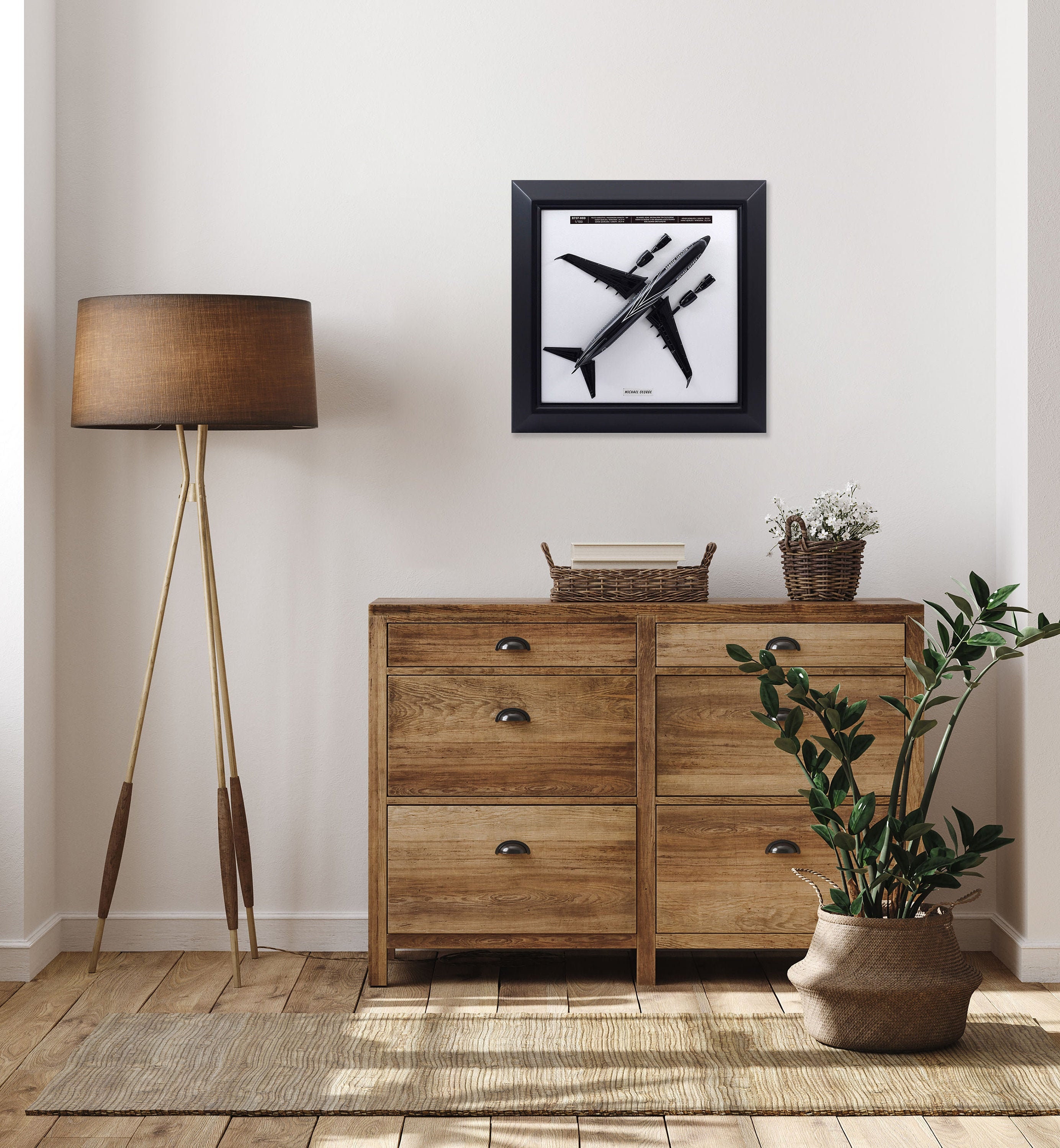 Boeing 737 Model Airplane Frame, 1/100 Scaled Airplane Wooden Frame ...