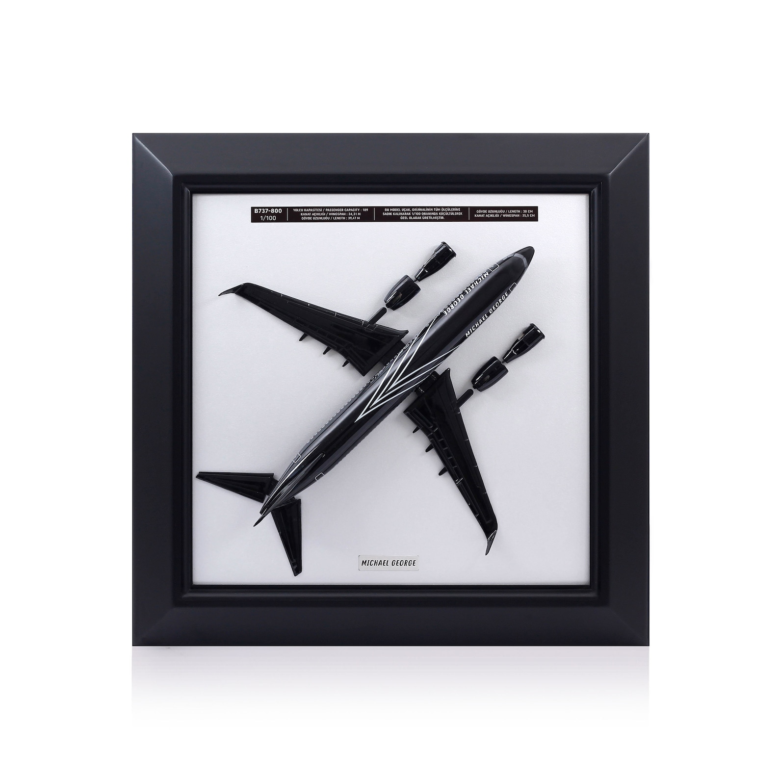 Boeing 737 Model Airplane Frame, 1/100 Scaled Airplane Wooden Frame ...