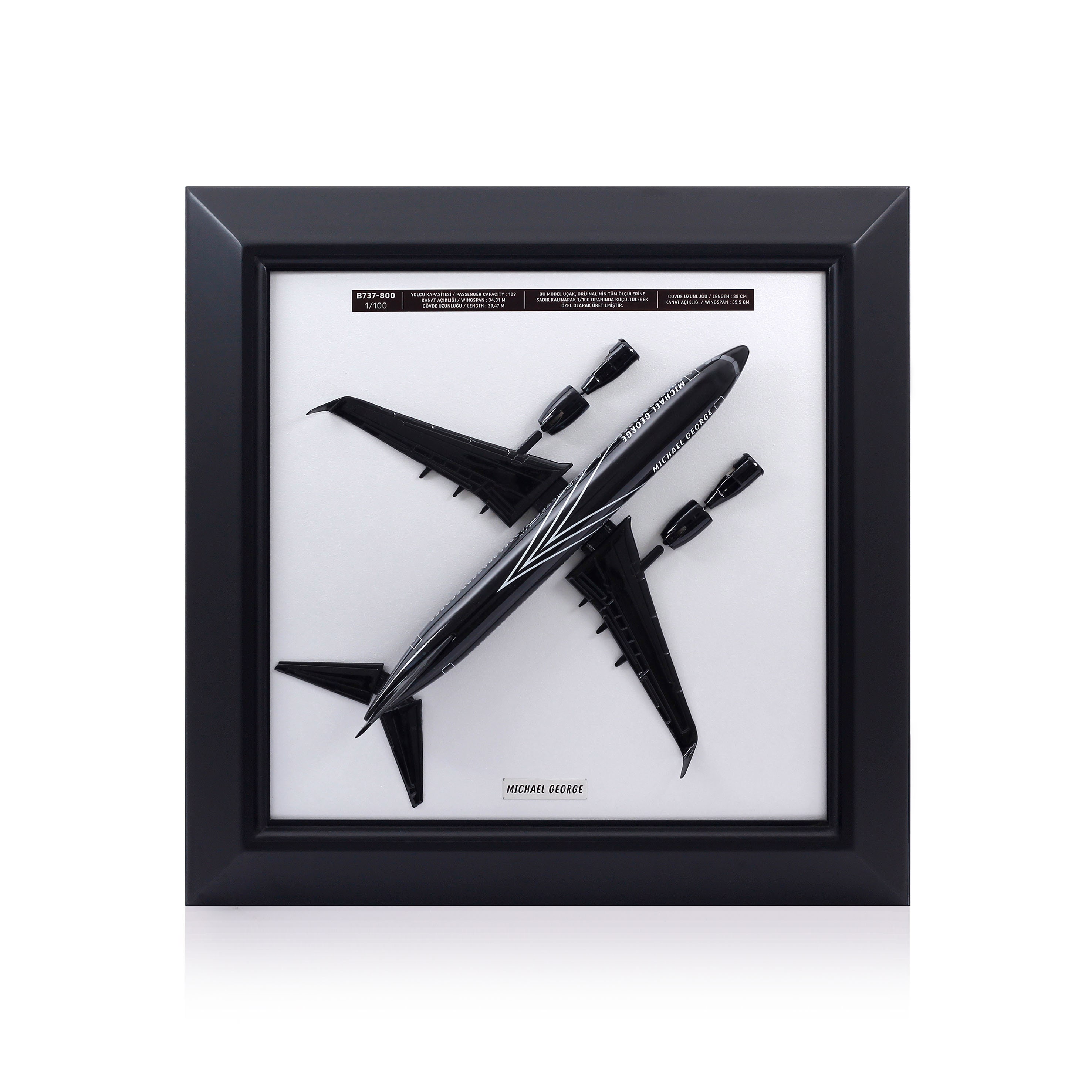 Boeing 737 Model Airplane Frame, 1/100 Scaled Airplane Wooden Frame ...