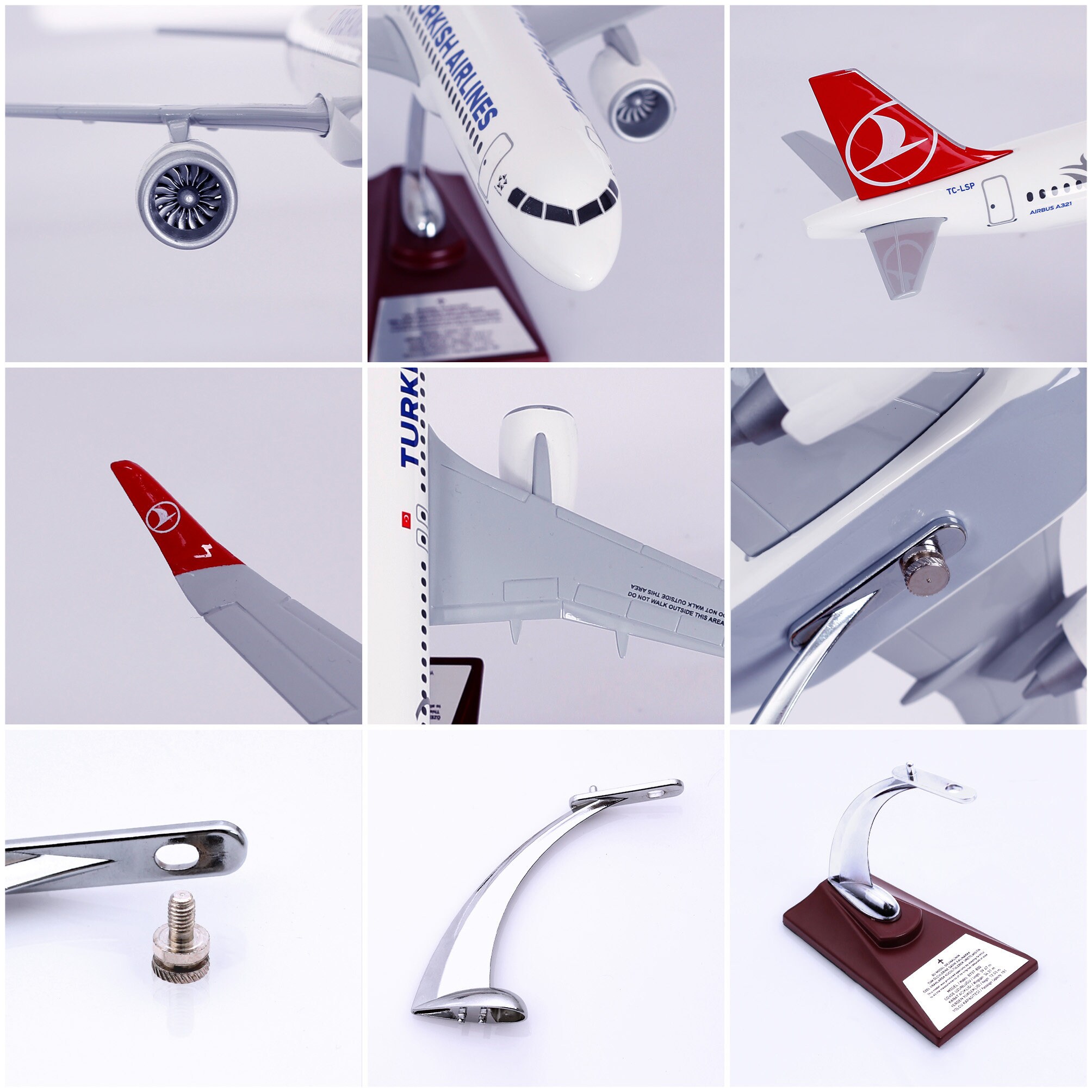 Zekupp Turkish Airlines Licensed Model Aircraft, Airbus A321 1/100 THY ...