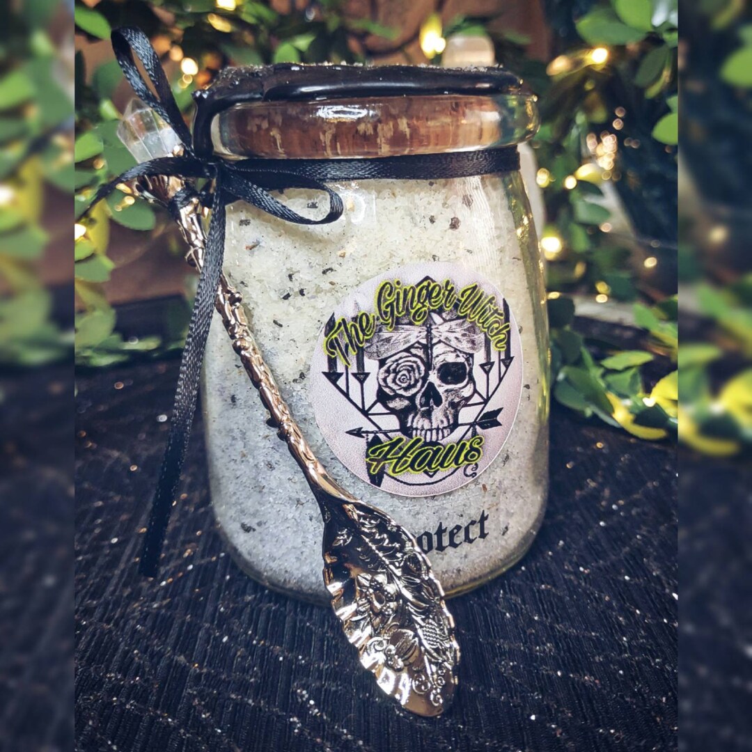 Protection Bath Salts, Bath Salts,essential Oils, All Natural, Vegan ...