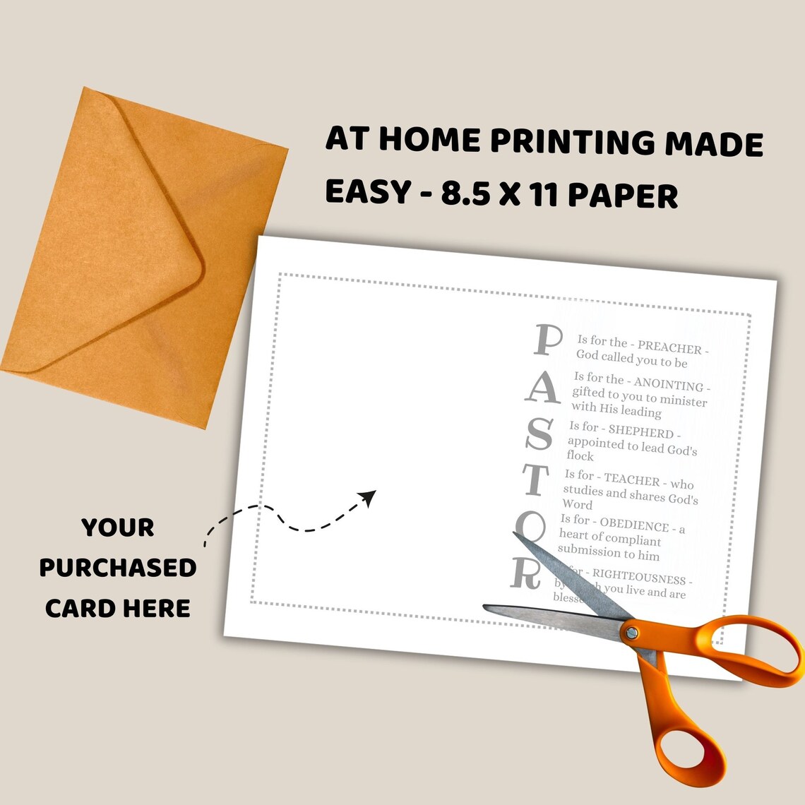 Pastor Appreciation Printable Card, Preacher Greeting Card, Minister ...