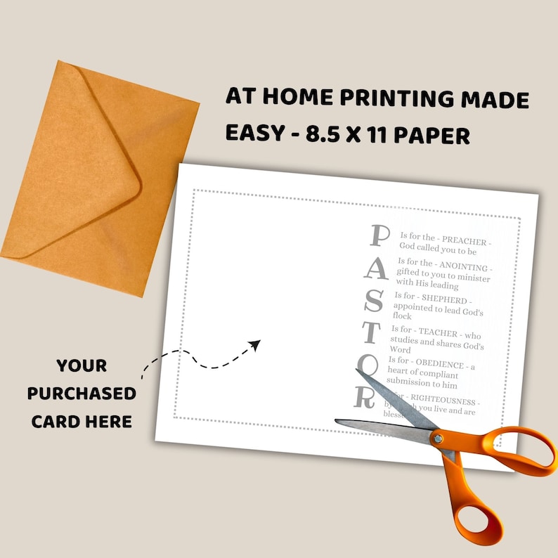 Pastor Appreciation Printable Card, Preacher Greeting Card, Minister ...