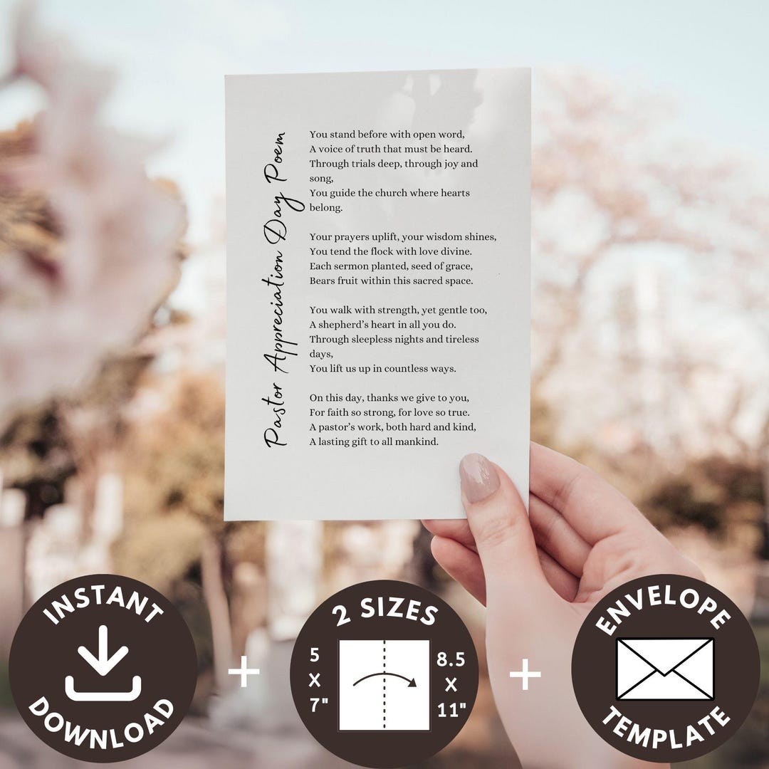 Pastor Appreciation Day Gift Card Printable Church Leader Thank You ...