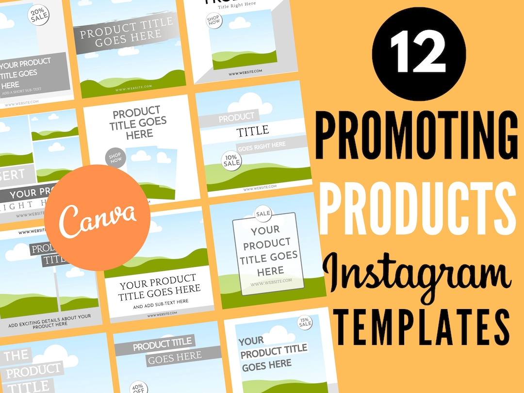 Instagram Templates for Promoting Products Editable in Canva, Product ...