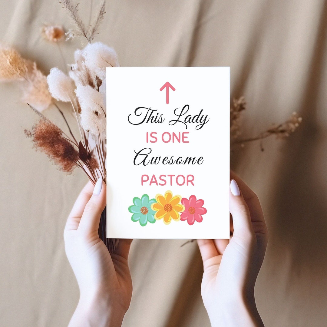 Female Pastor Printable Card, Woman Preacher Appreciation Greeting Card ...
