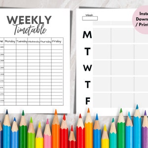 Homeschool Planner Printable Bundle Home School Teacher Academic ...