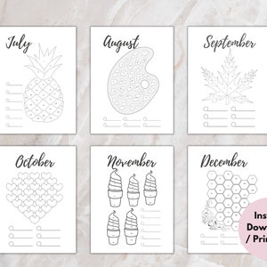 12 Mood Tracker Journal Printables Gift, Regulate Emotions, Daily ...
