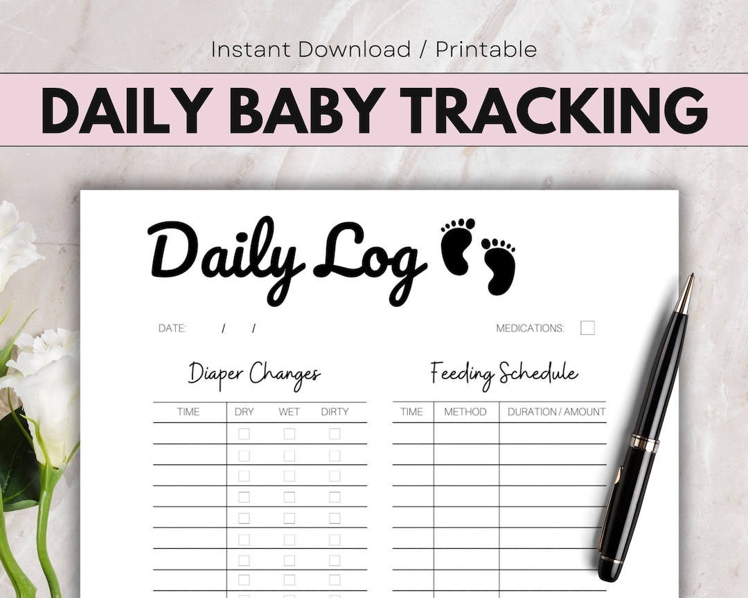 Daily Baby Tracking Printable, Newborn / Infant / Toddler Tracker ...