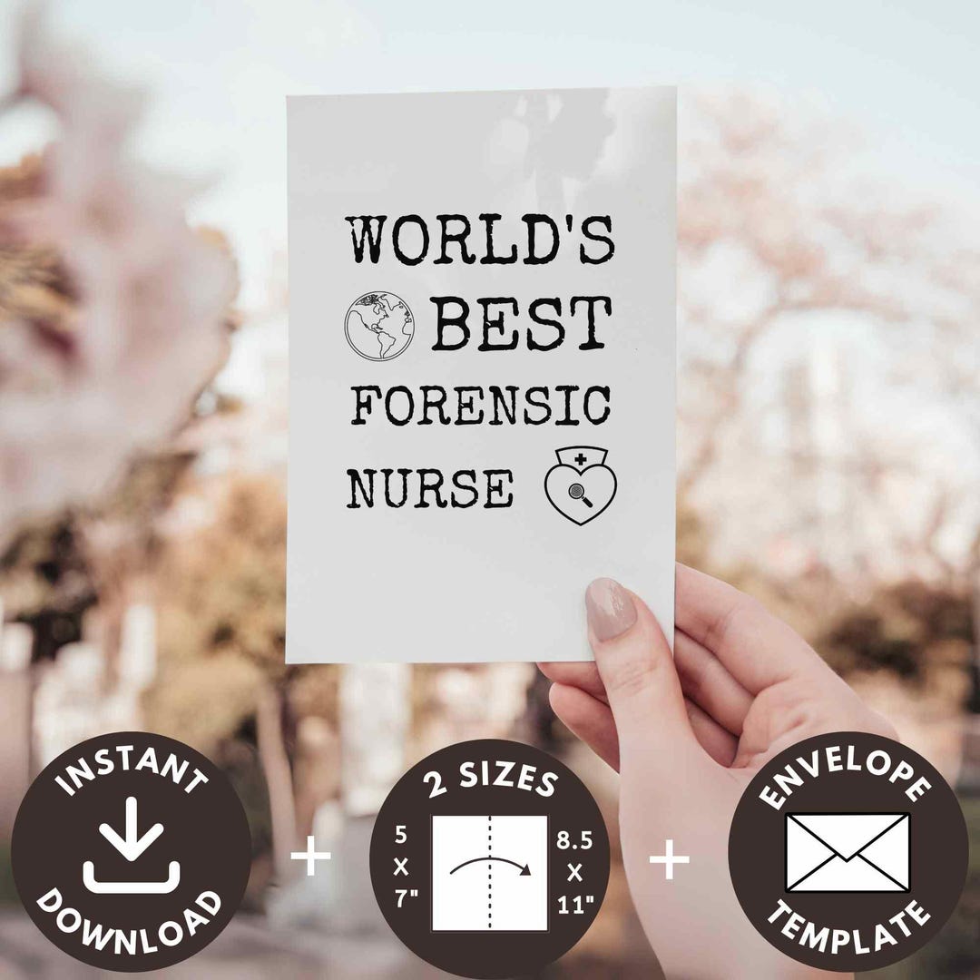 Forensic Nurse Gift Card Printable Appreciation Card for Medical ...