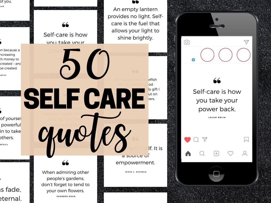 50 Self Care Quotes for Instagram, Inspirational / Motivational Quotes ...