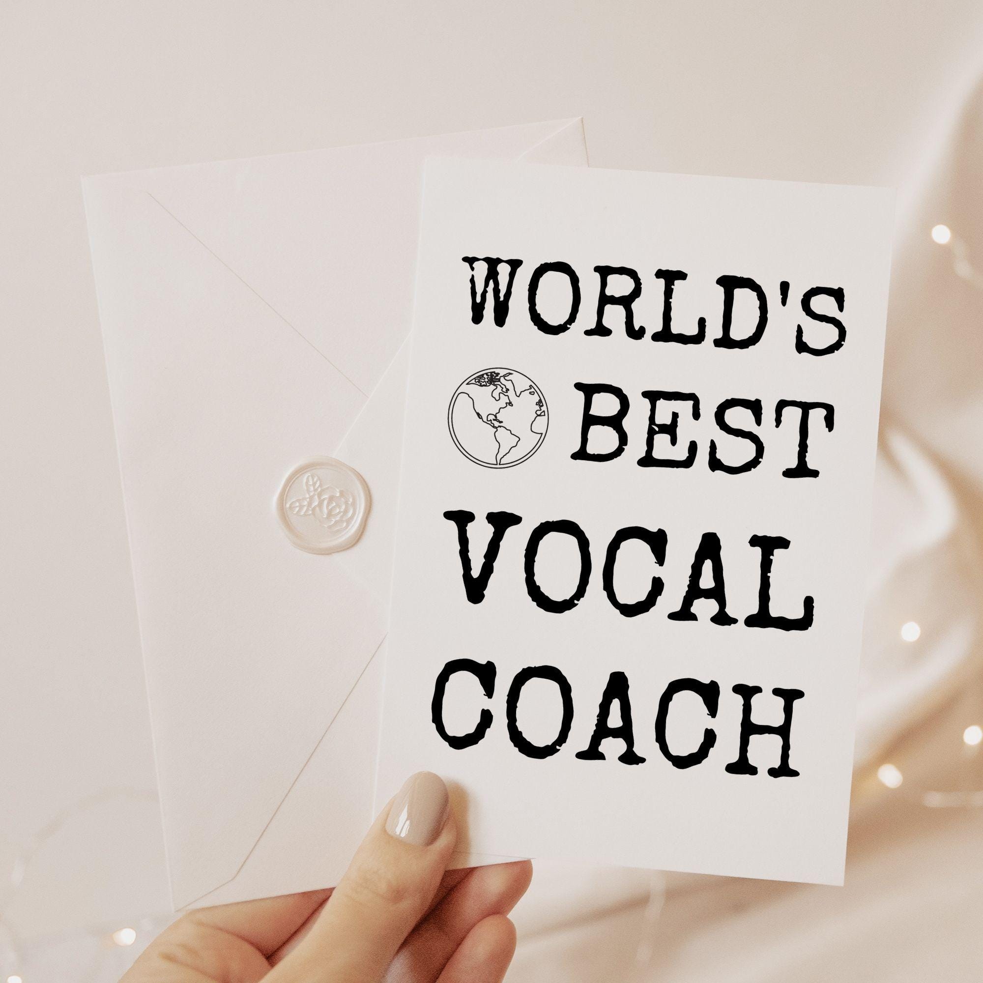 Vocal Coach Gift Card Printable Appreciation Greeting Music Teacher ...