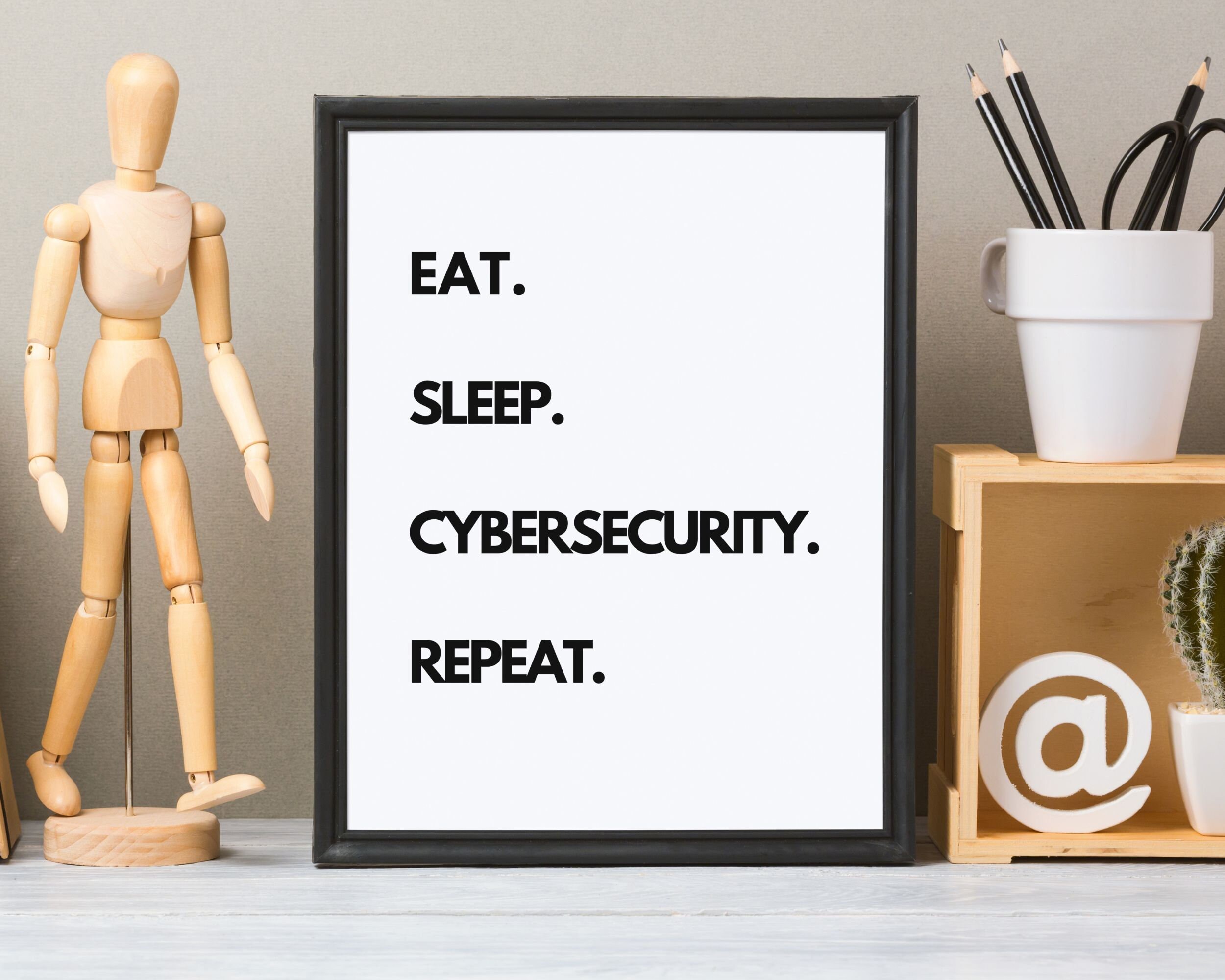 Cyber Security Wall Art Print, Cybersecurity Analyst Printable Gift ...