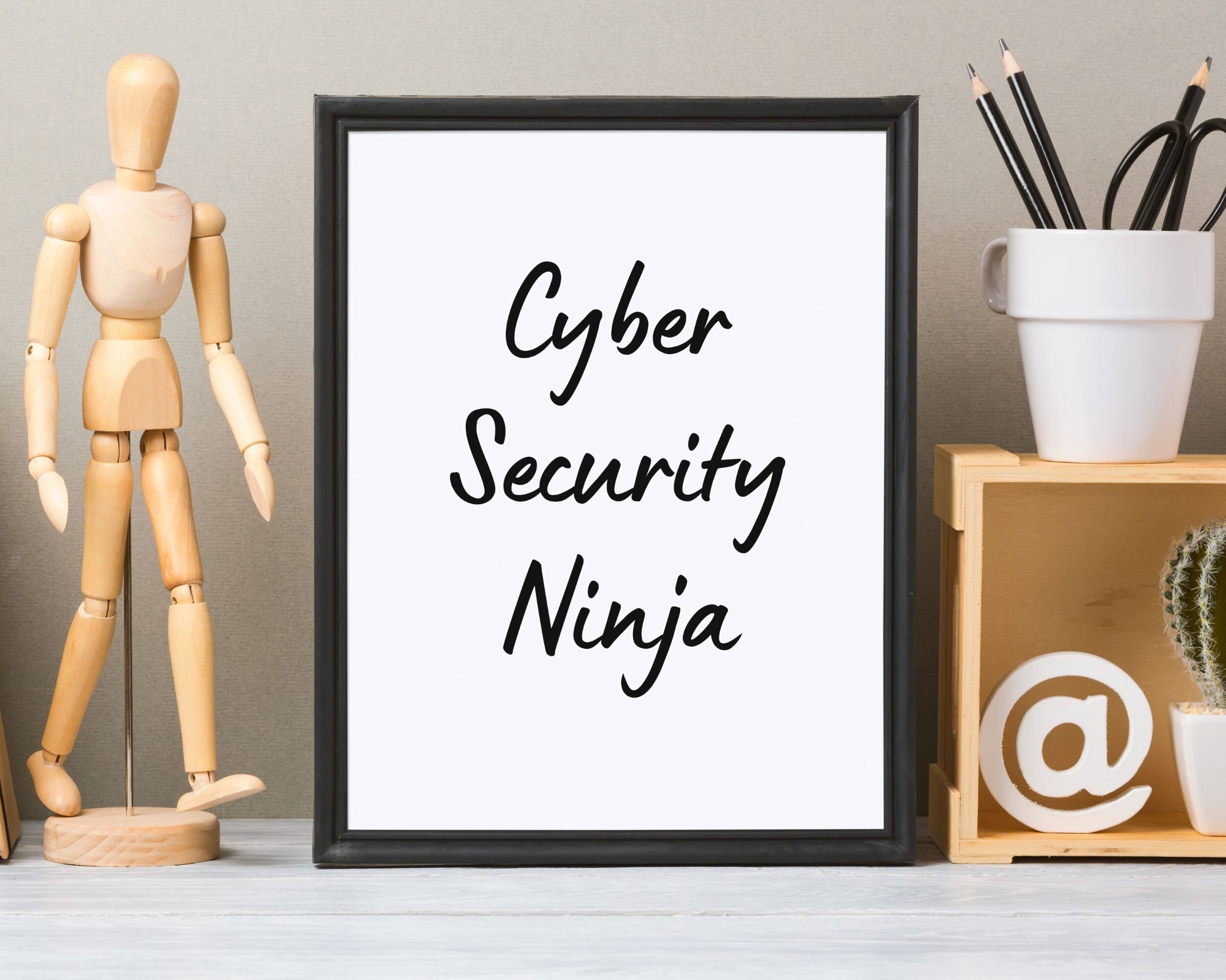 Cyber Security Wall Art Print, Cybersecurity Analyst Printable Gift ...