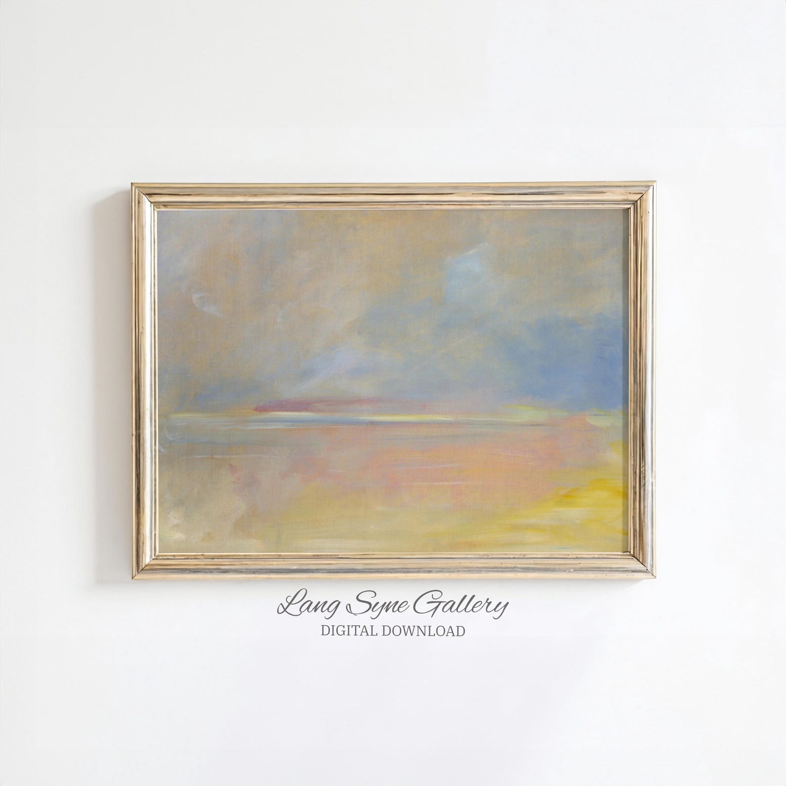 Abstract Beach and Sky Painting | Countryside Wall Art | Cottagecore ...