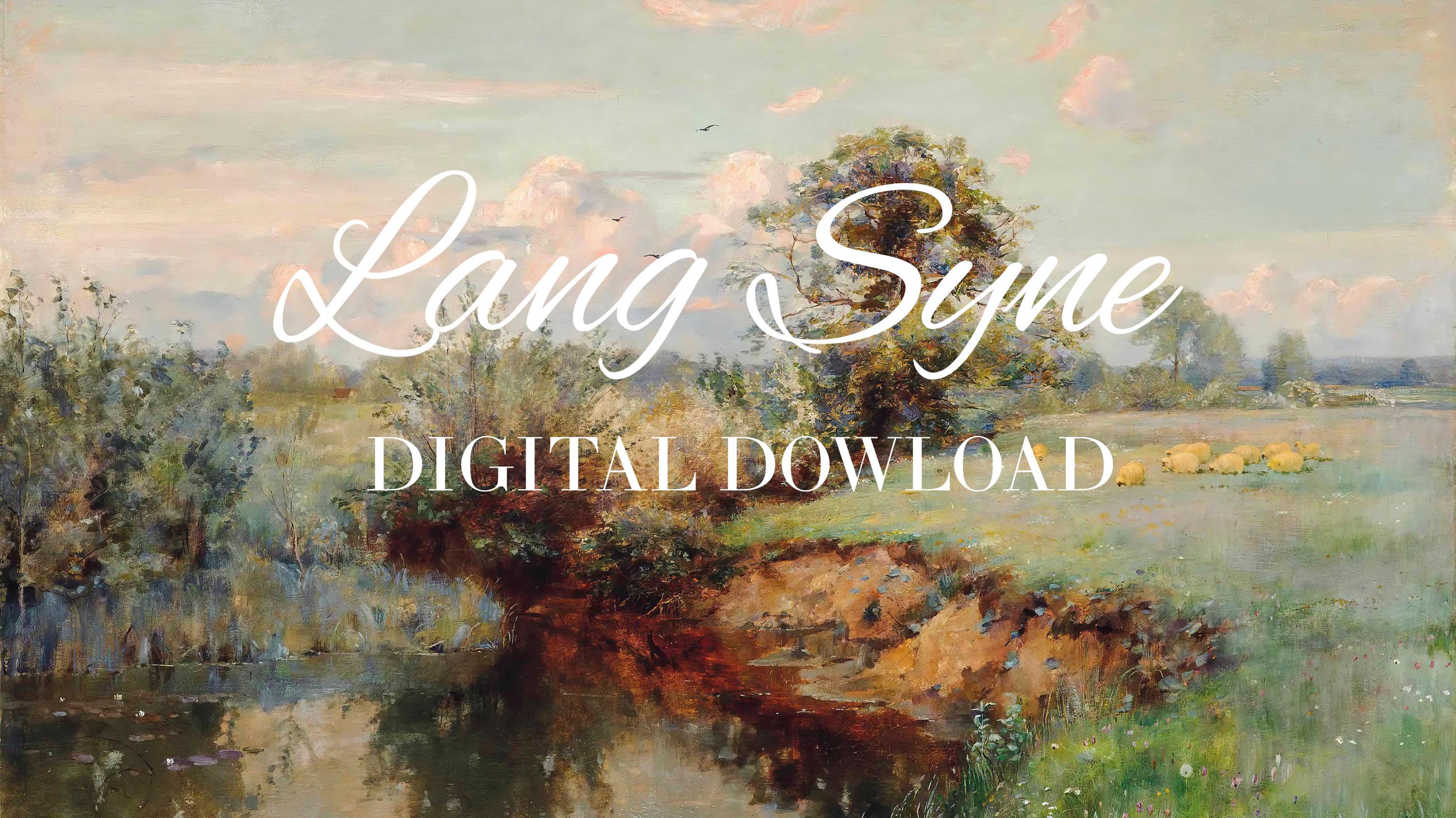 Pastoral Stream Landscape Art - Cottagecore Vintage Style, Reflective ...