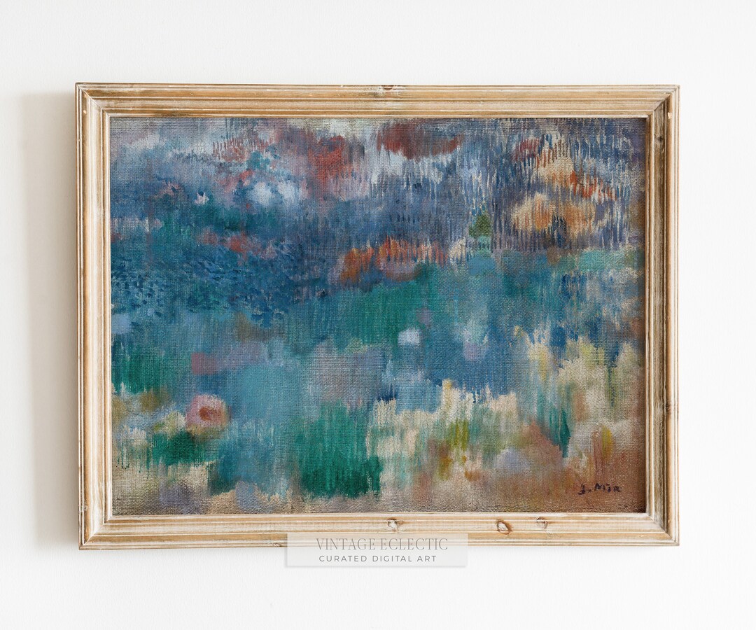 Vintage Abstract Painting, Spanish Art, Printable Vintage Art ...