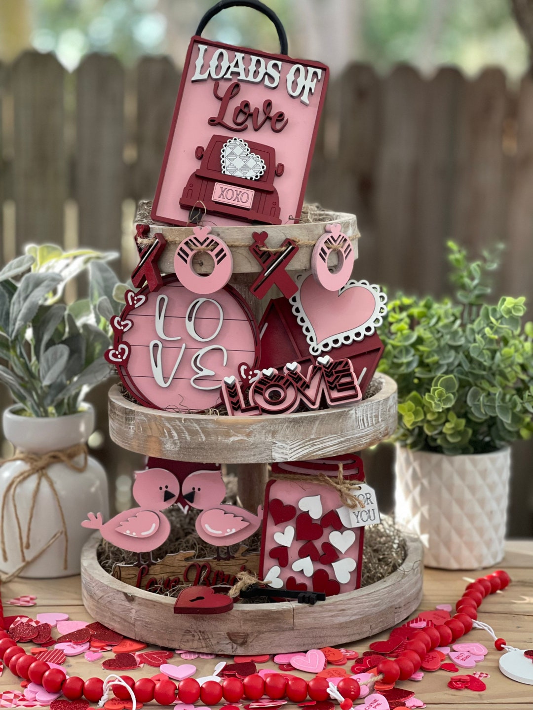 Loads of Love Tier Tray Set / Valentine's Day / Love Birds - Etsy