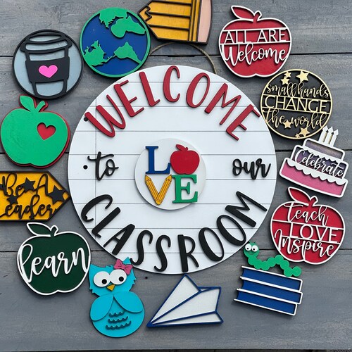 Welcome to Classroom Sign Teacher Name Sign Custom Classroom - Etsy