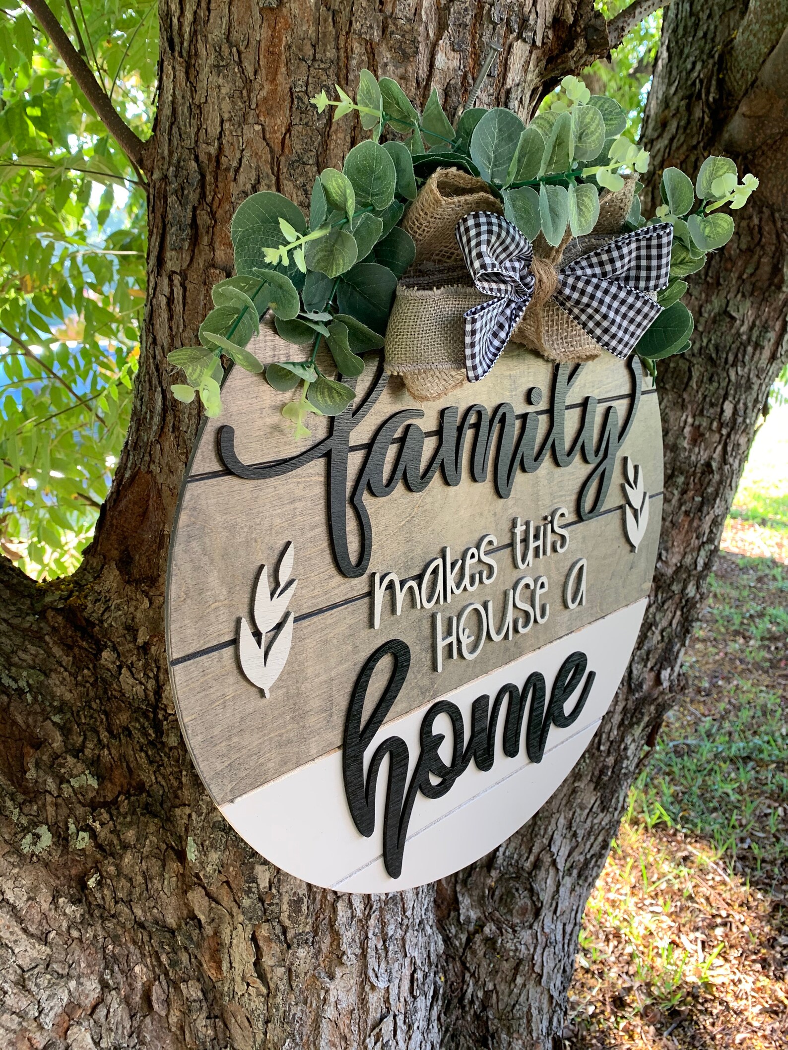 Family Wooden Welcome Sign Family Makes This House A Home | Etsy