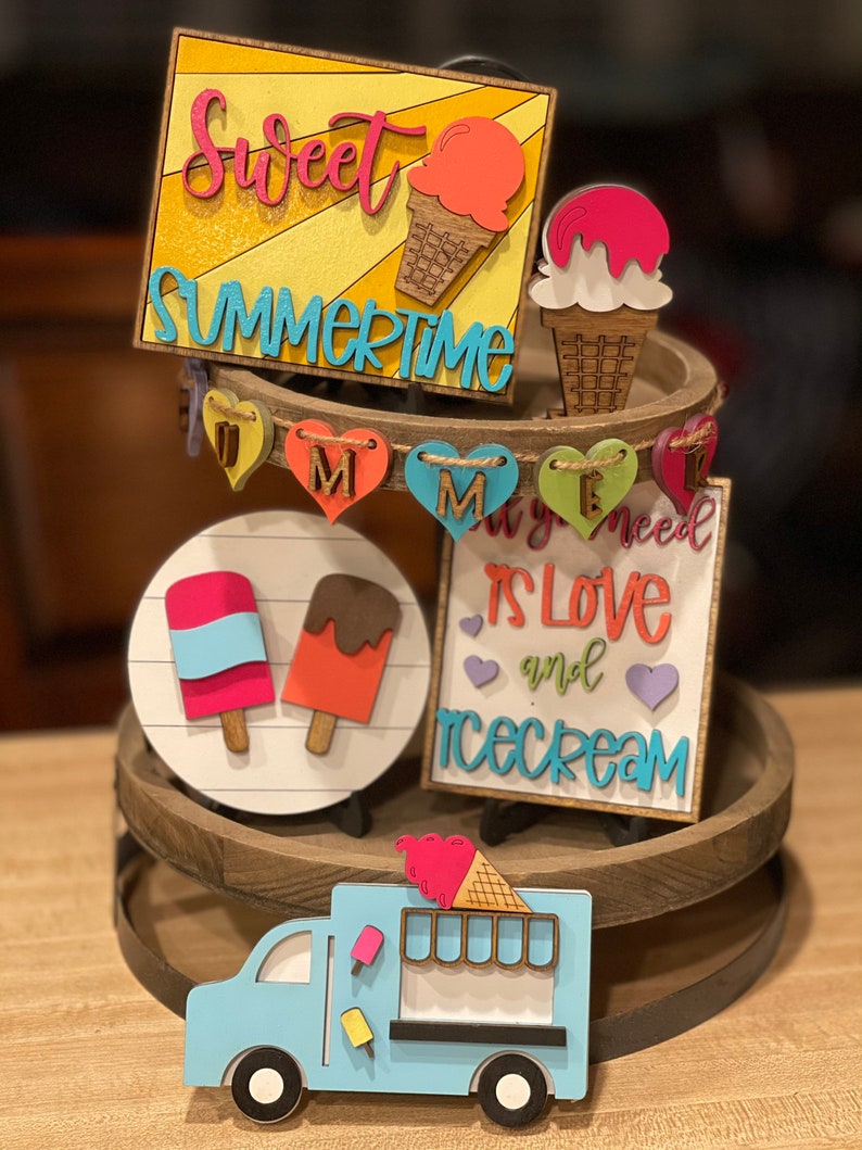 Ice Cream Tier Tray Set - Etsy