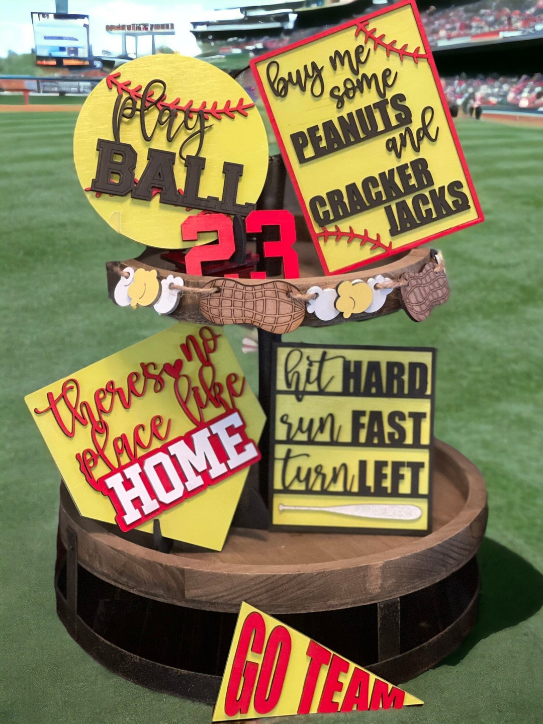 Softball Tier Tray Set / Softball TT / Play Ball / Go Team - Etsy