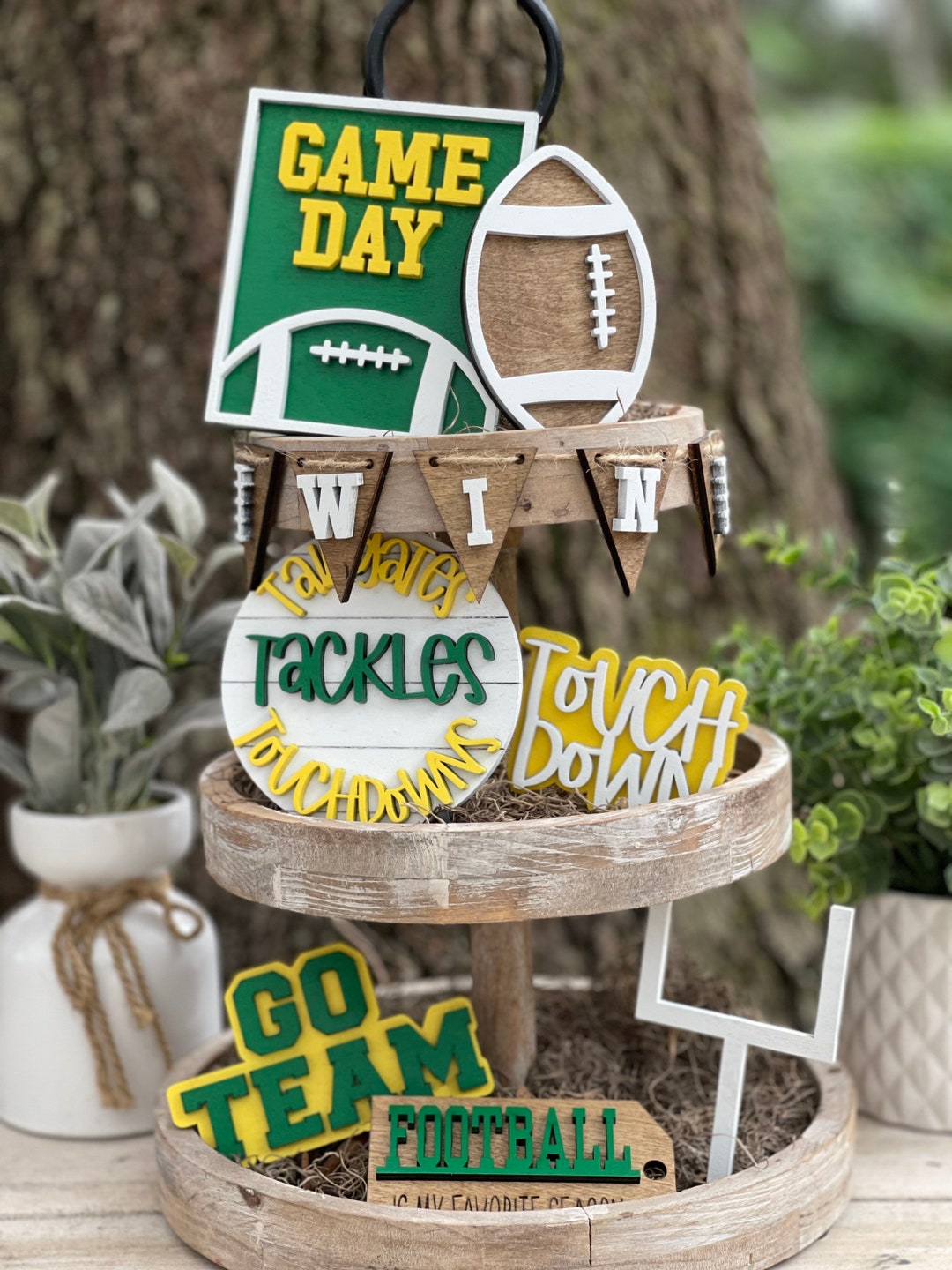 Football Tier Tray Set / Game Day TT Set / Go Team / Touch Down TT Set ...