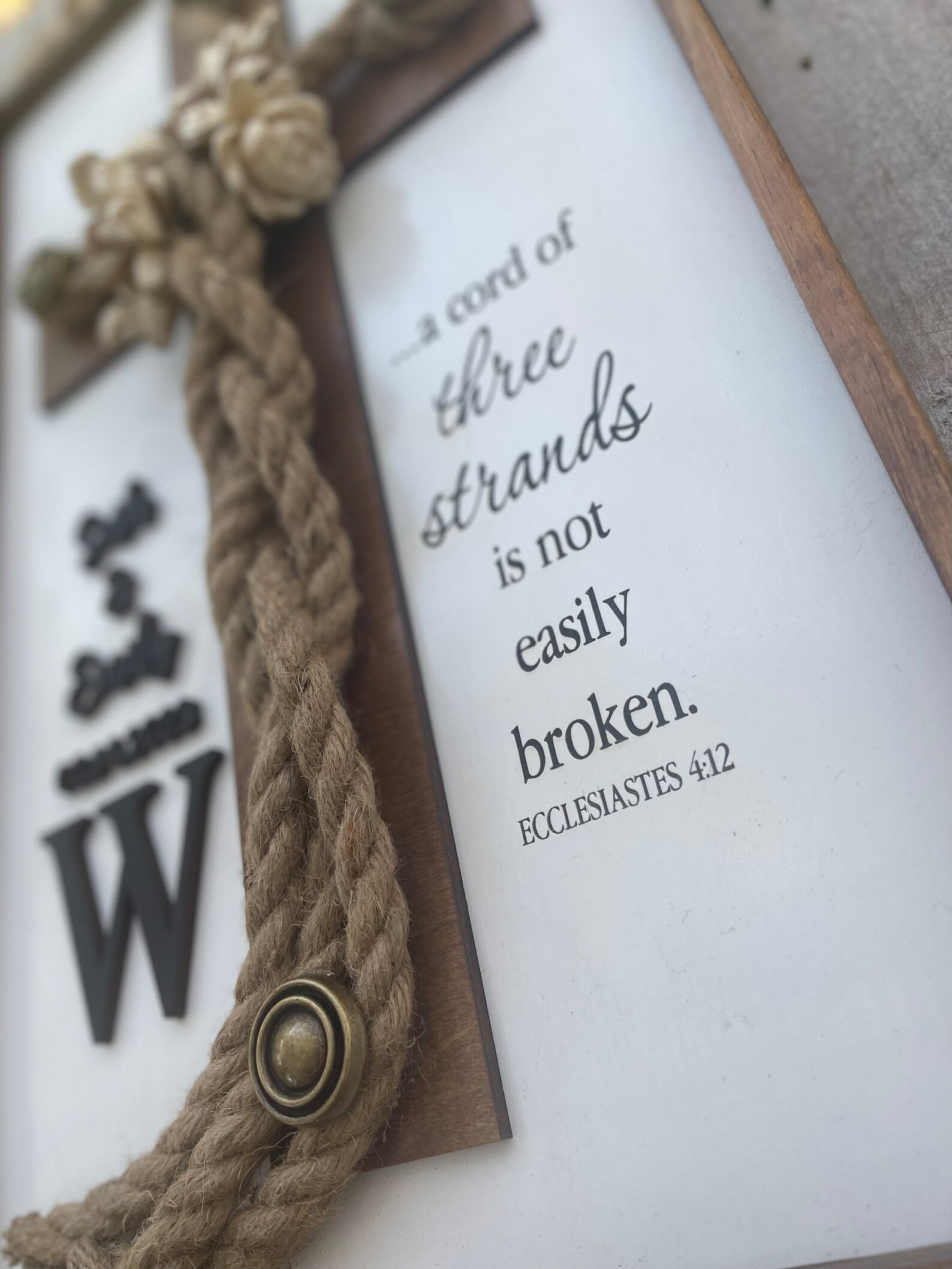 Personalized Cord of Three Strands Wedding / Anniversary Gift / Rustic ...