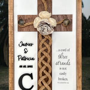 Personalized Cord of Three Strands Wedding / Anniversary Gift / Rustic ...
