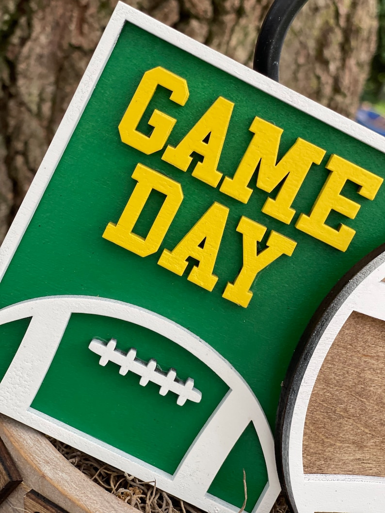 Football Tier Tray Set / Game Day TT Set / Go Team / Touch - Etsy