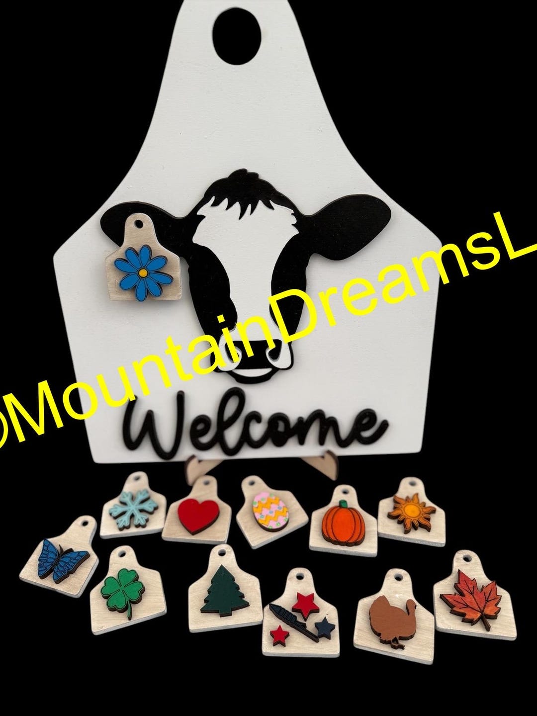 Welcome Interchangeable Cow Tag SVG / Cow Tag With 31 Different ...