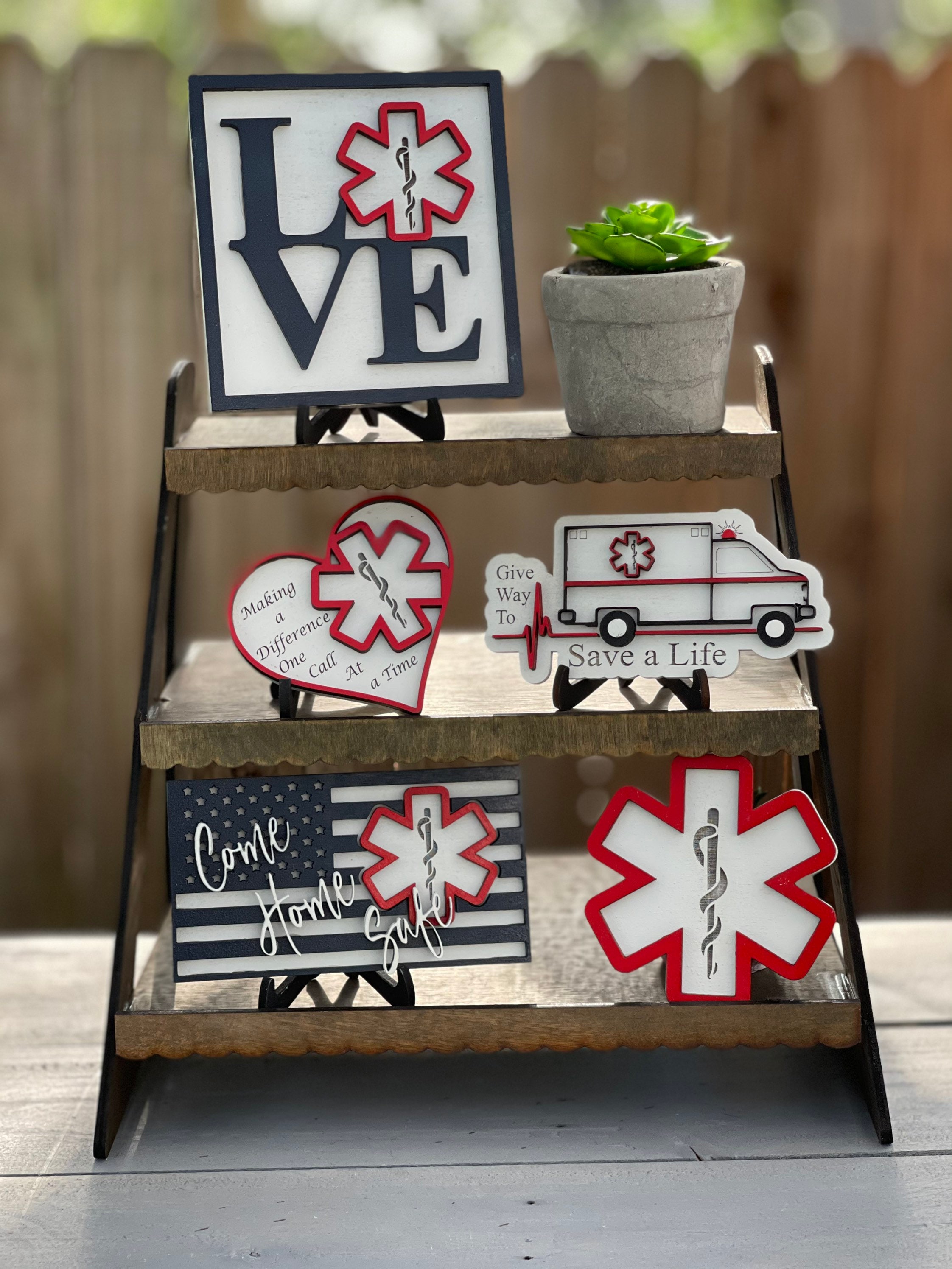 EMS Tier Tray Set / Emergency Medical Service Tier Tray Set / - Etsy