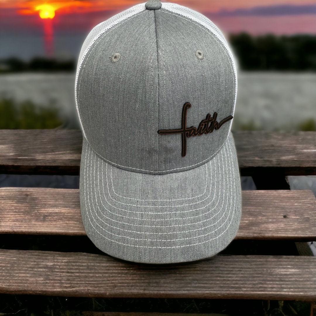 Customized Laser Engraved Leather Patch Hat / Baseball Hat / Ball Cap ...