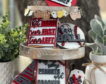 Mini Baseball Bat & Wood Bead Garland Set Baseball Décor - Etsy