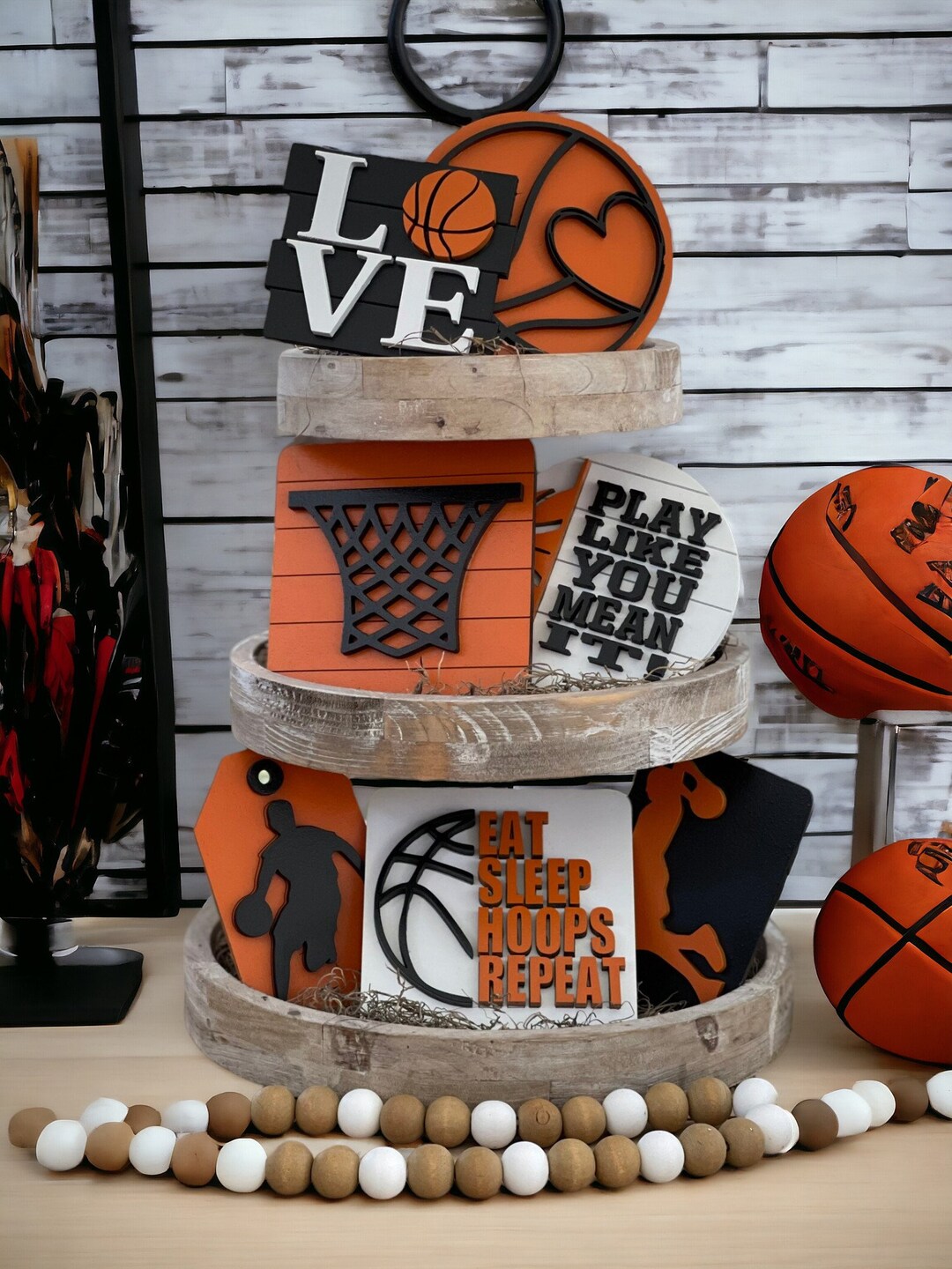 Basketball Tier Tray Set / Sports TT Set / Play Like You Mean It TT Set ...