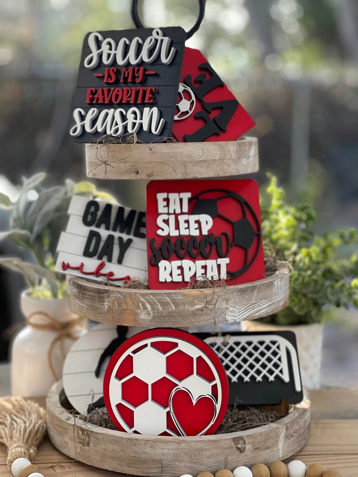 Soccer Tier Tray Set / Sports TT Set - Etsy