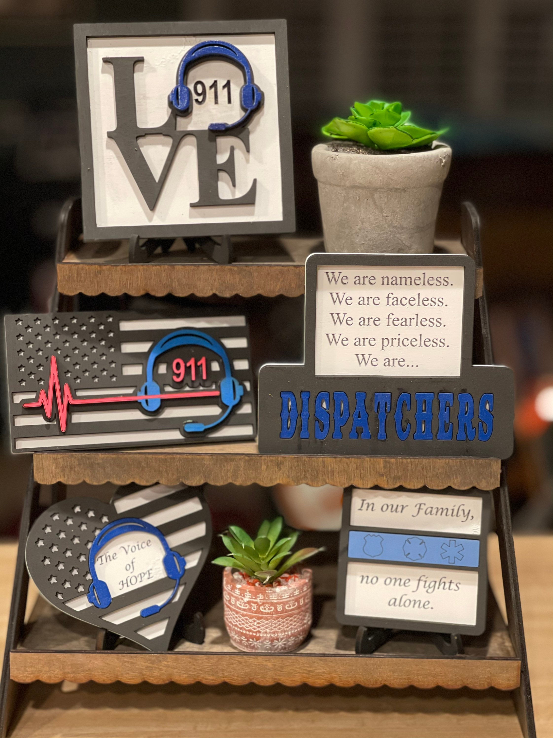 Dispatches Tier Tray Set / 911 Operators Tier Tray Set - Etsy